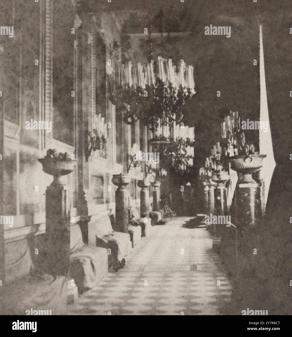 Vintage photograph of interior de la Cour du Tuilleries (i.e. Tuileries ...