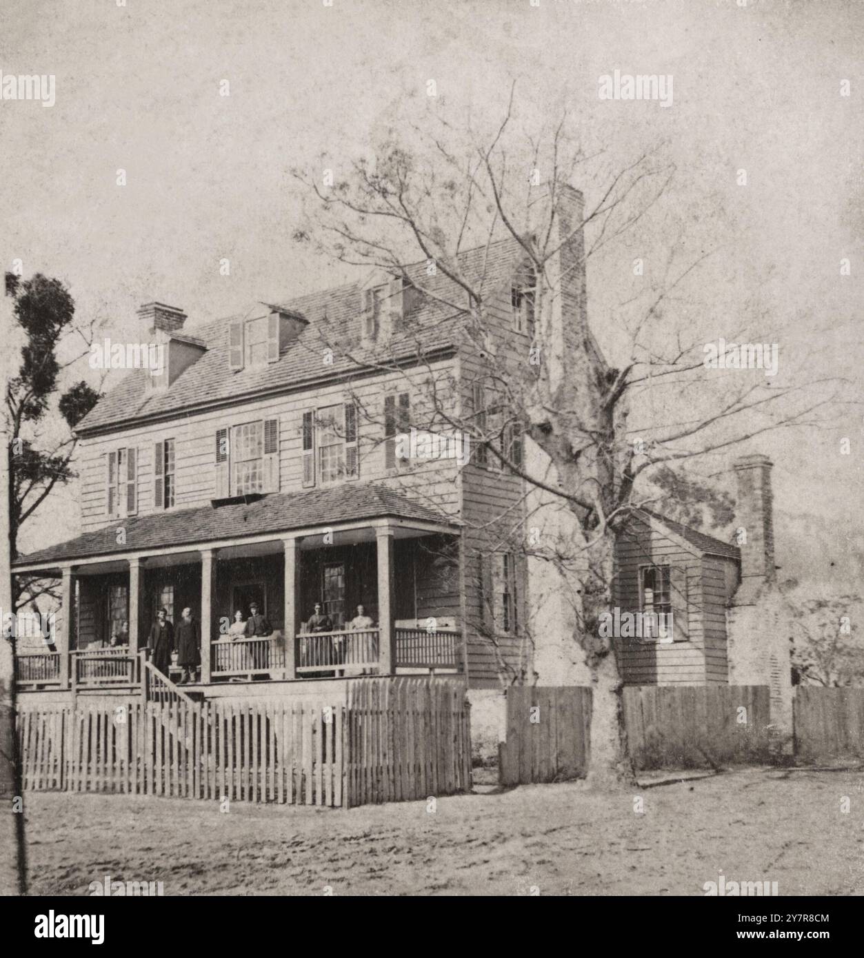 Southern United States' life in 19th century. Vintage photo of teacher ...