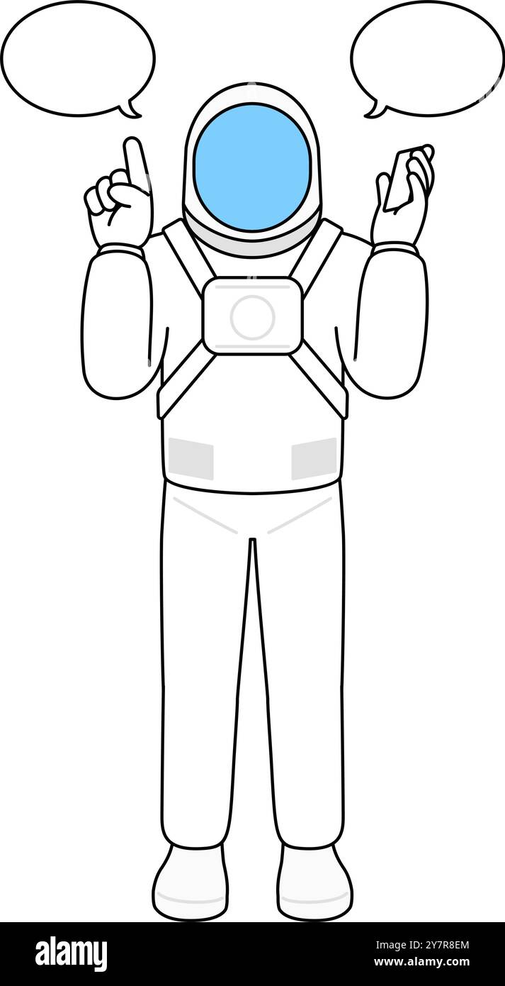 Astronaut pointing while on the phone, Vector Illustration Stock Vector ...