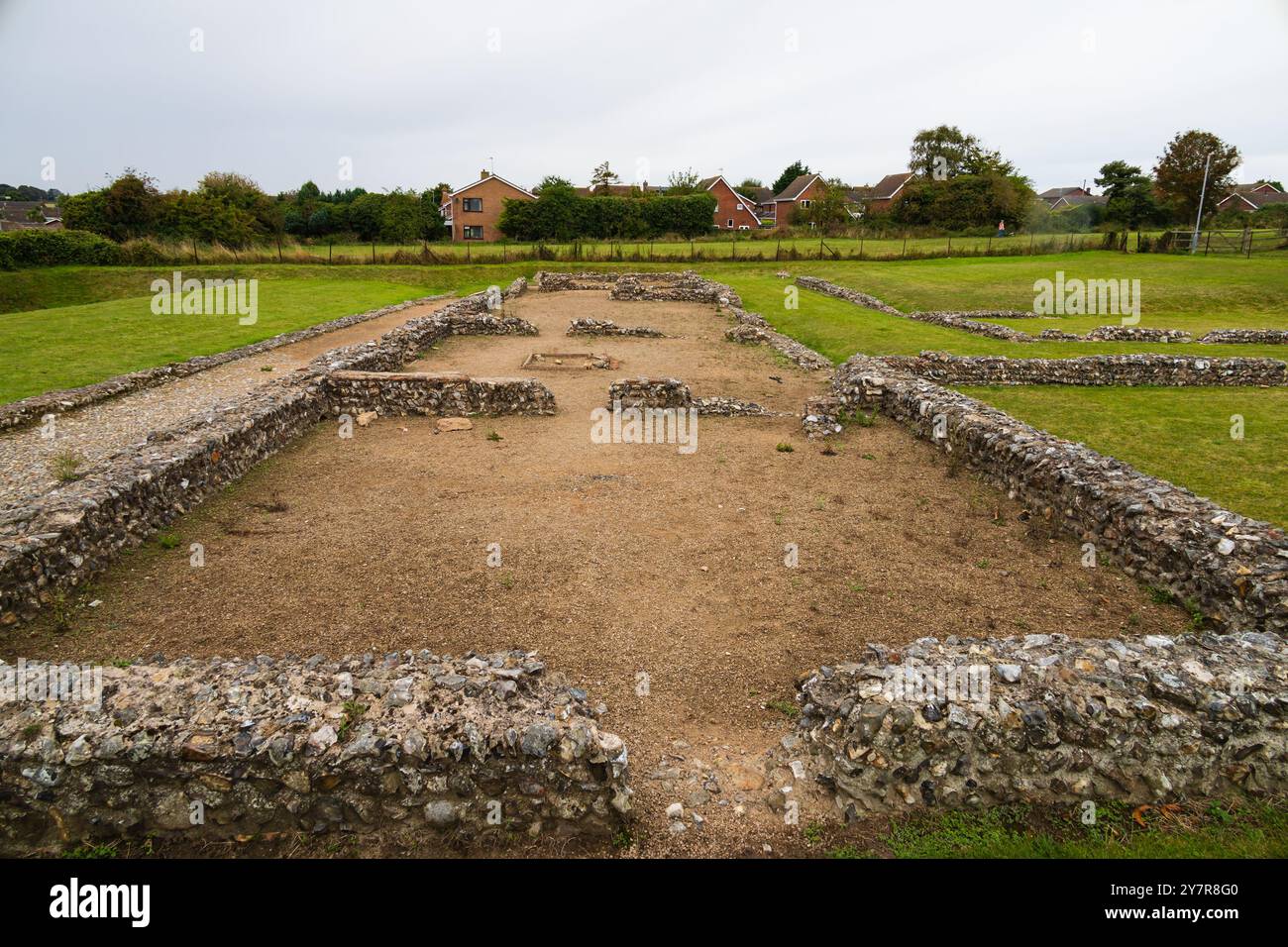 Ruins of the Roman Fort at Caister, Norfolk, England Stock Photo - Alamy