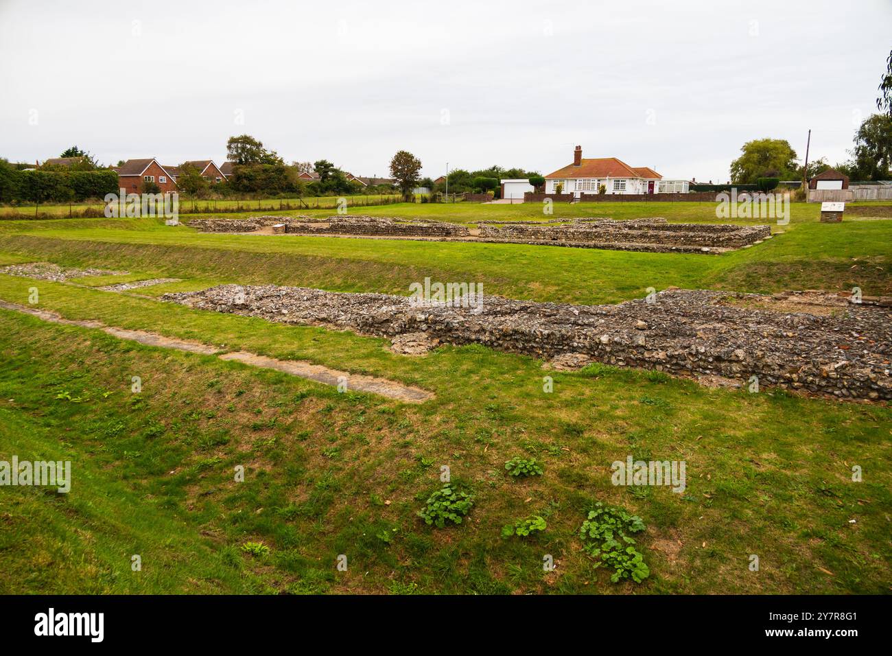 Ruins of the Roman Fort at Caister, Norfolk, England Stock Photo - Alamy