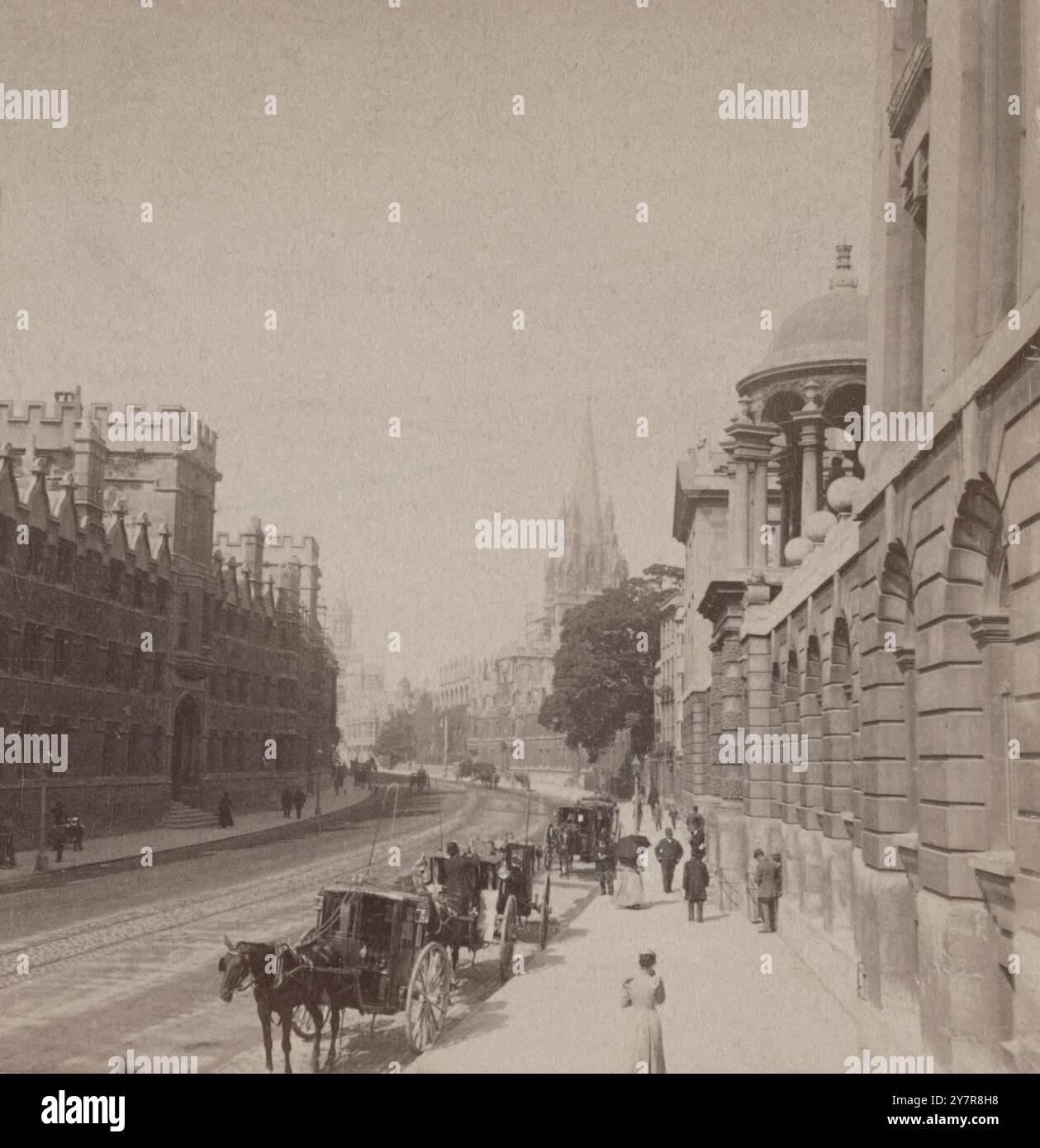 Vintage photo of High Street, Oxford, England. 1892 Stock Photo - Alamy