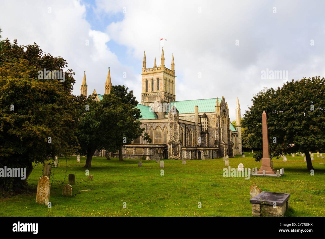 Great Yarmouth Minster, the largest parish church in England. Rebuilt ...