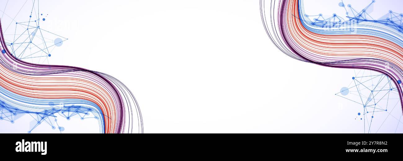 Abstract colored background with many intersecting lines. Hand drawn ...