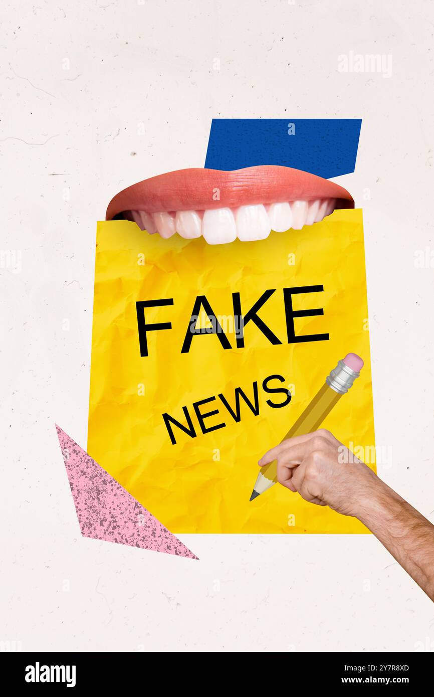 Composite trend artwork sketch image 3D photo collage of caricature ...