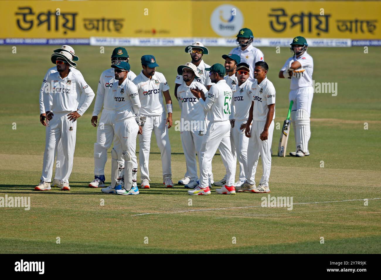 Bangladesh and Pakistan first Test match day three at the Zahur Ahmed ...
