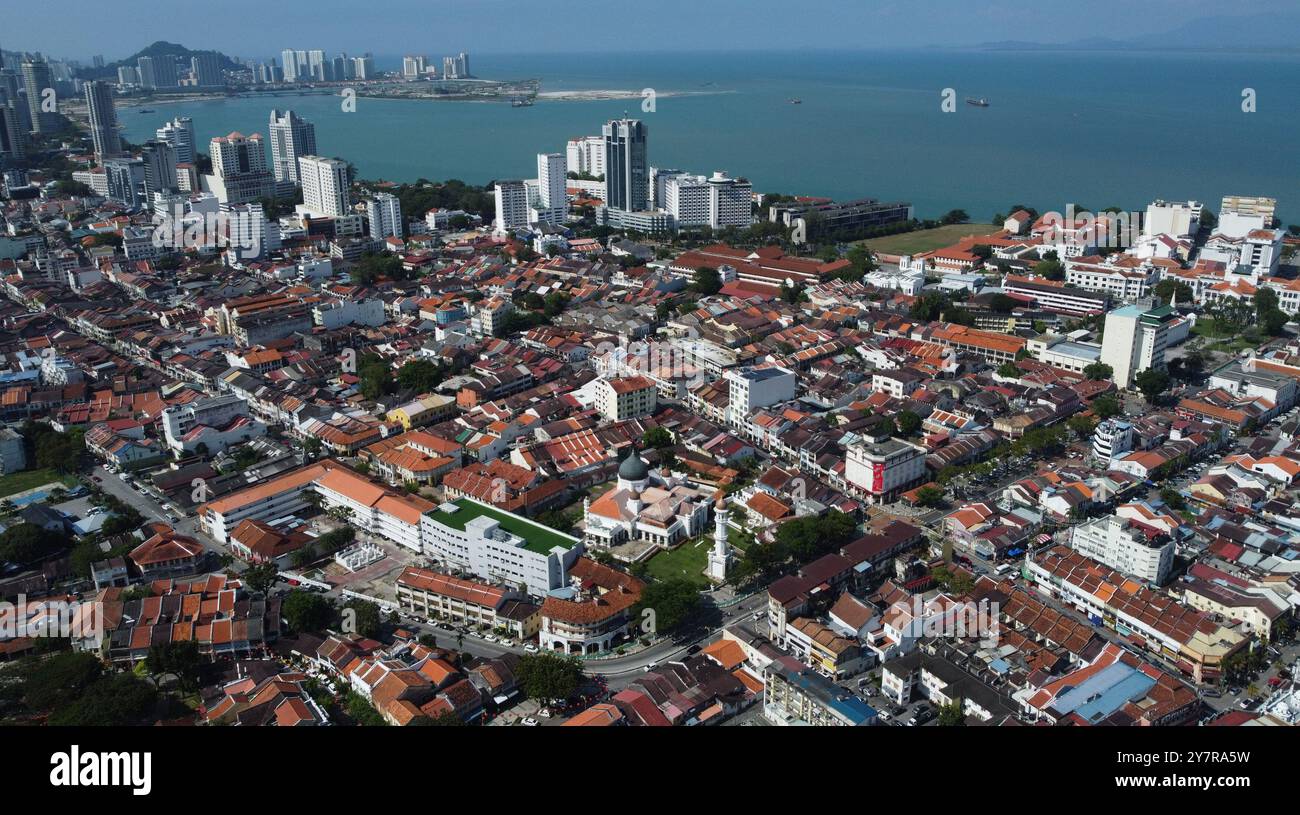 Aerial view of the strait of malacca hi-res stock photography and ...