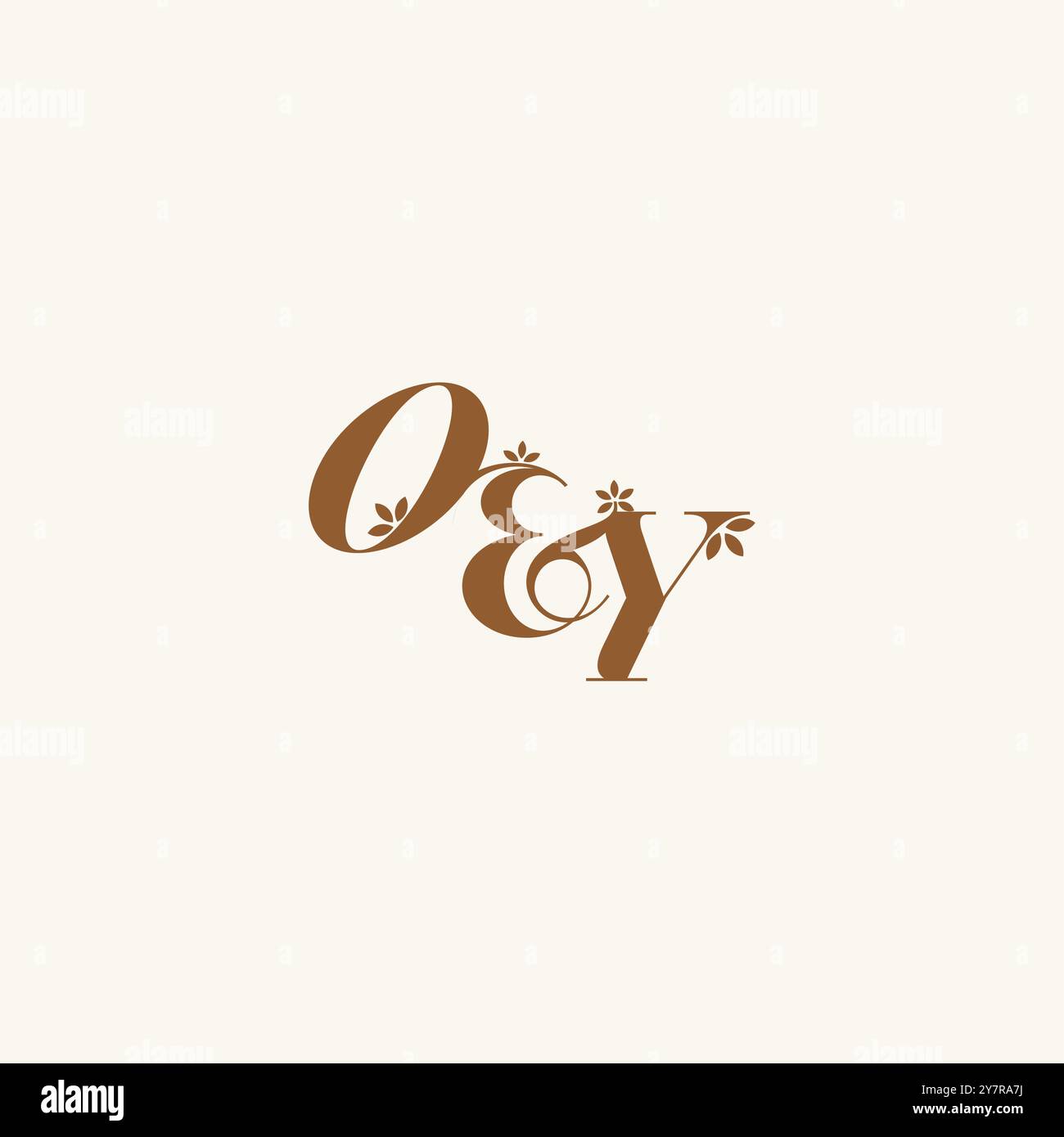 beauty bold monogram leaf logo organic and nature concept OY initial wedding letter Stock Vector ...