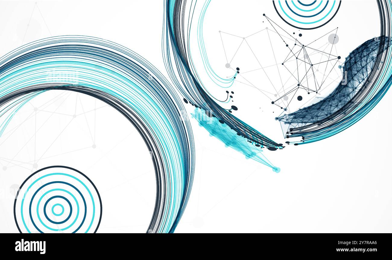 Abstract colored background with many intersecting lines. Hand drawn ...