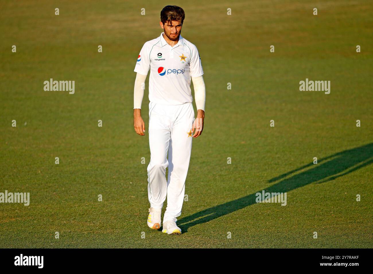 Pakistani pacer Shaheen Afridi during Bangladesh and Pakistan first ...