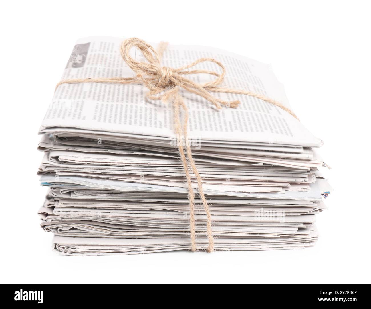 Stack of many newspapers isolated on white Stock Photo - Alamy