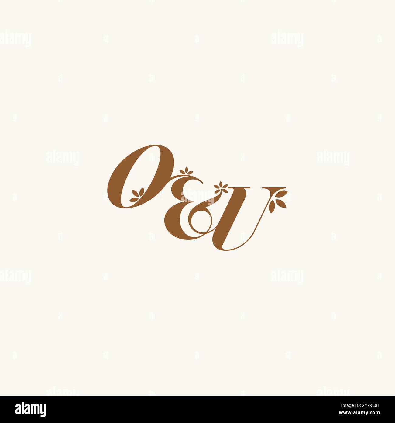 beauty bold monogram leaf logo organic and nature concept OU initial ...