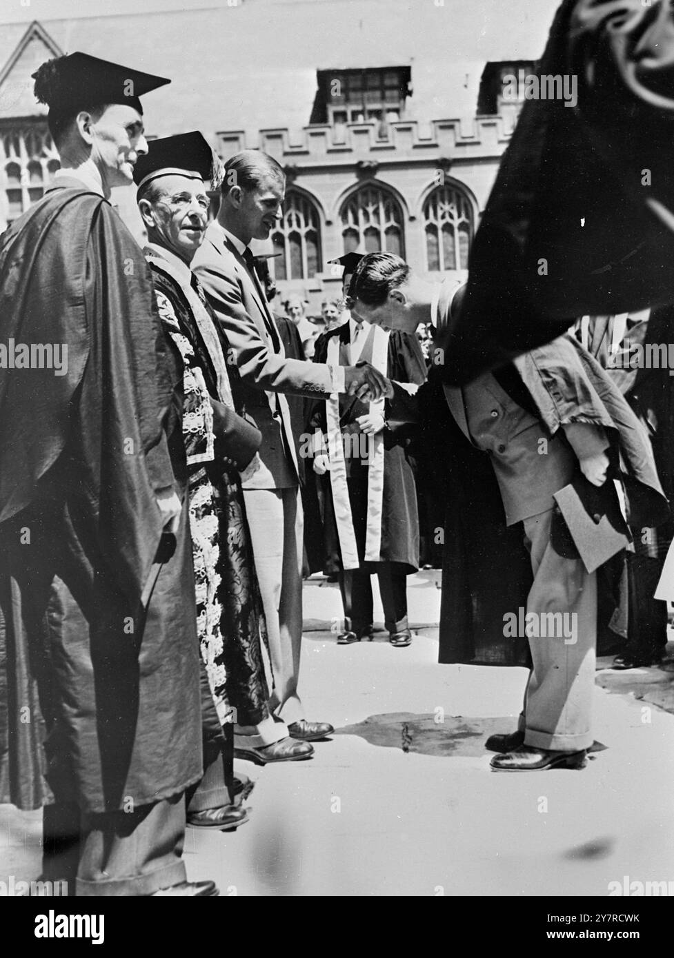 QUEEN'S AUSTRALIAN TOUR 9.2.54. I.N.P. photo shows - His Royal Highness ...