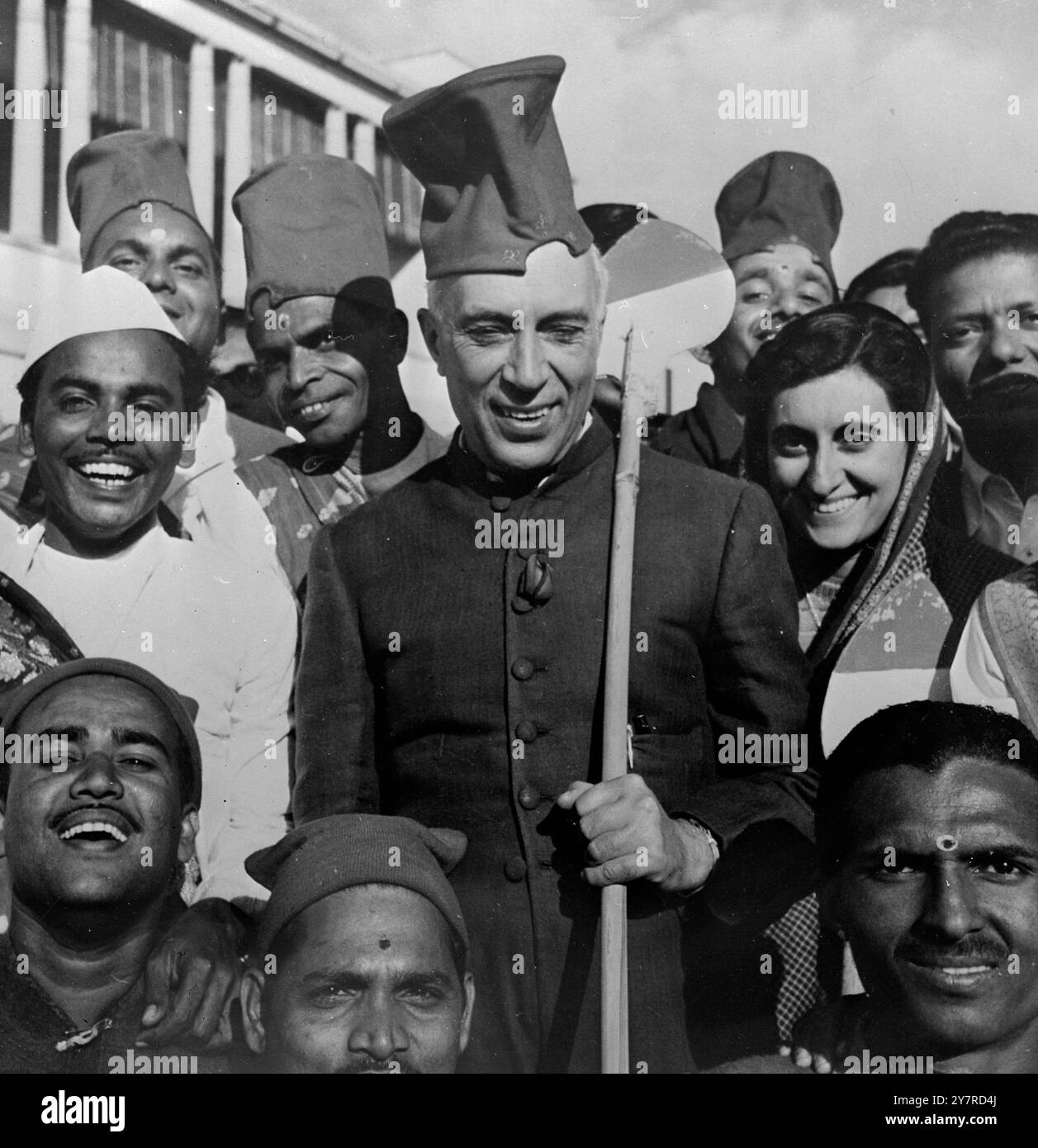 NEHRU DONS THE FISHERMAN'S HAT. The Prime Minister Pandit Nehru held a ...