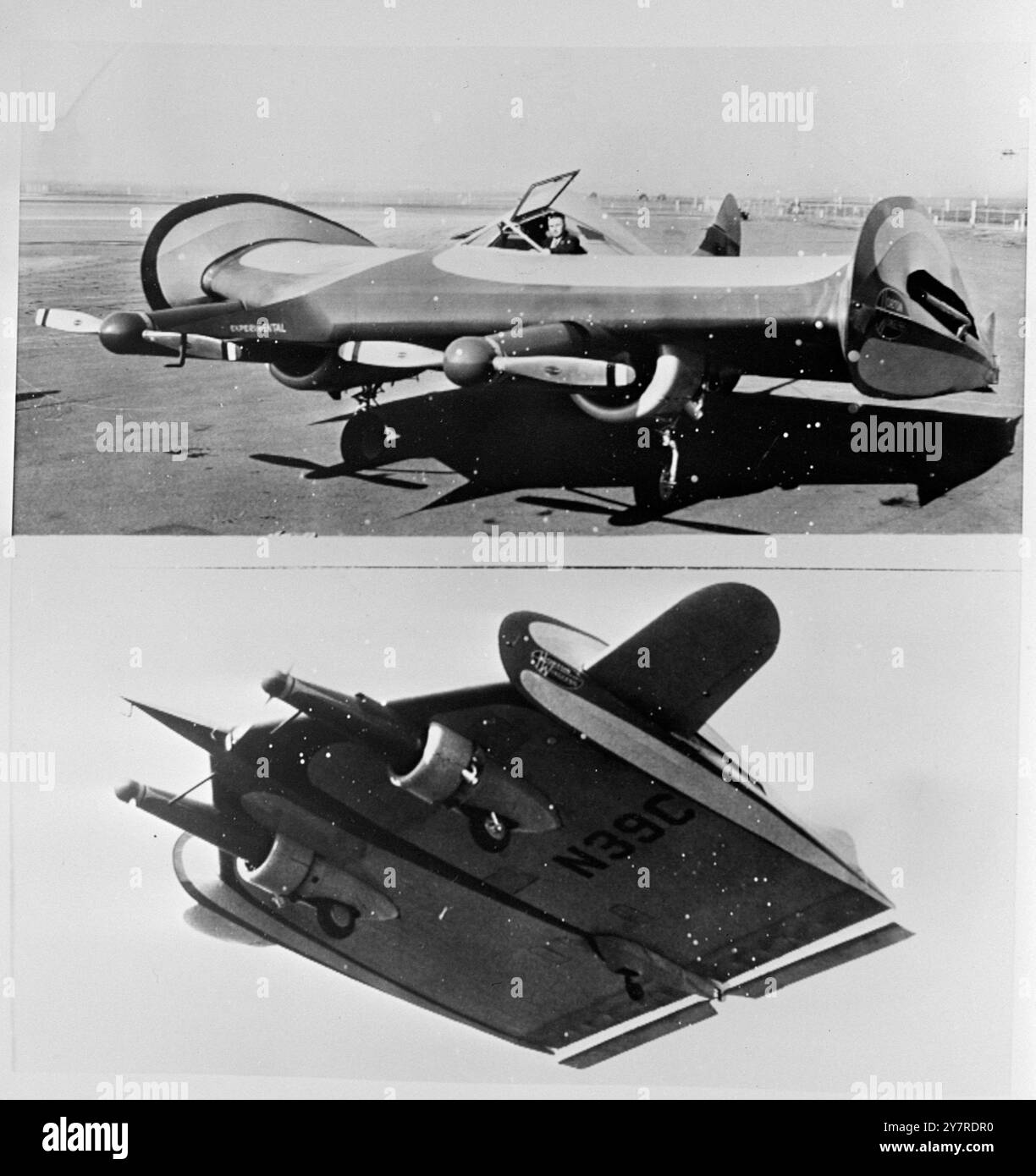 THE 'HORTON WINGLESS'. 25.1.54. William E. Horton, 37, shown seated in ...