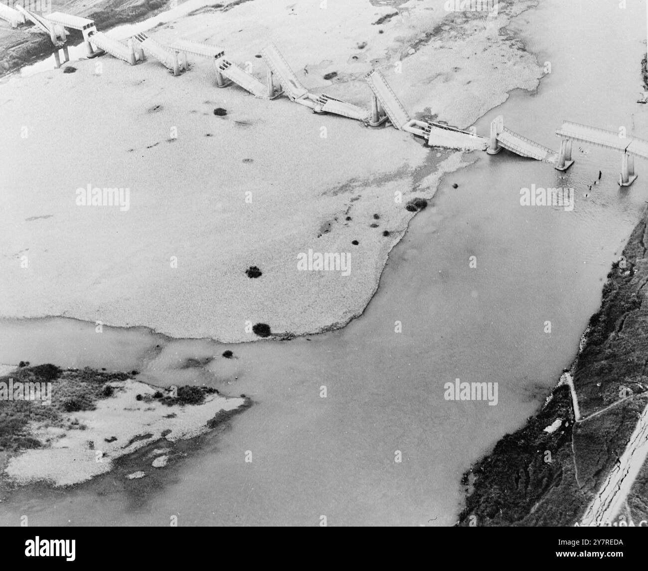 Japan earthquake. Collapsed bridge for the air Stock Photo - Alamy