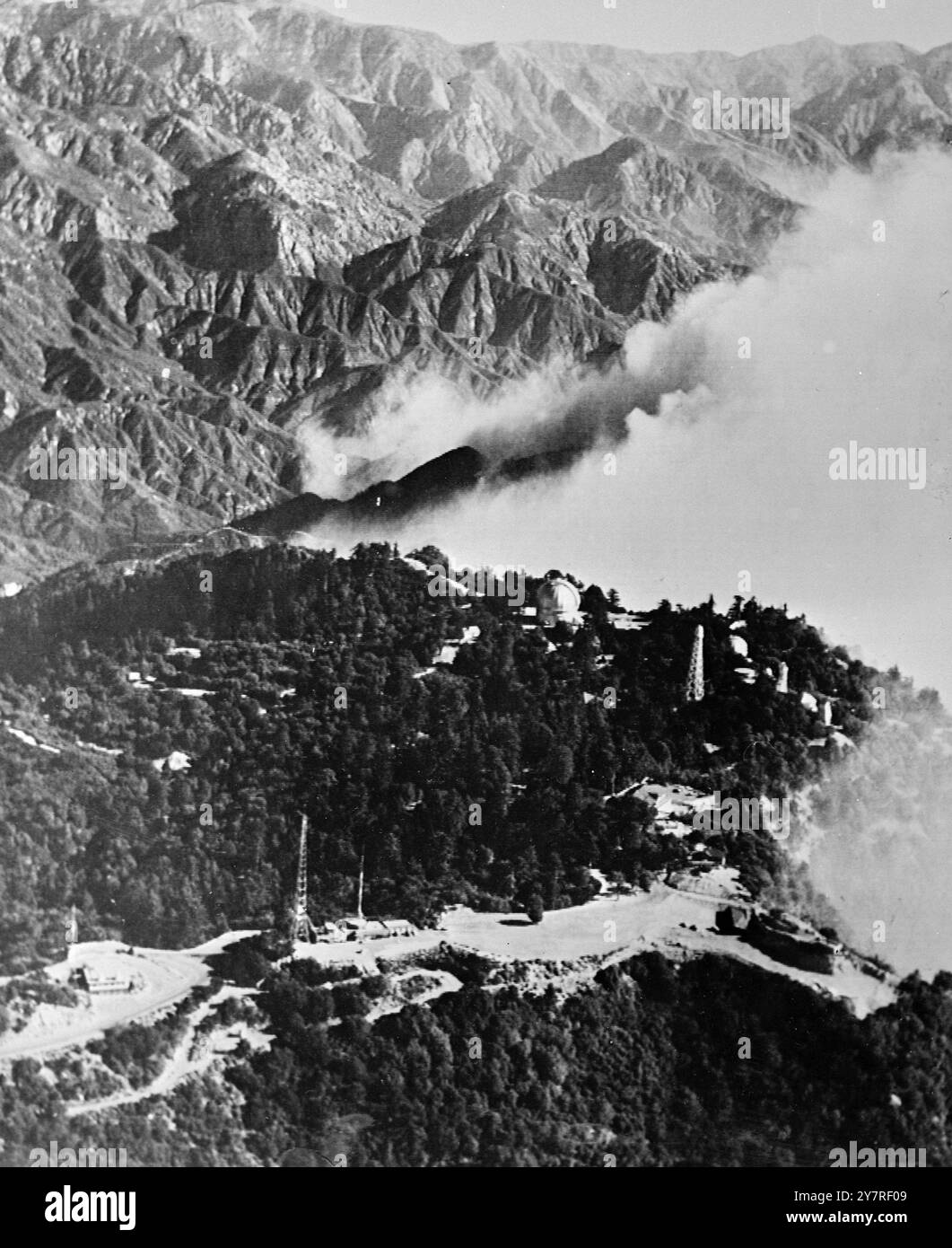 Mount Wilson swept by twin forest fires. On December 30, 1953, two wind ...