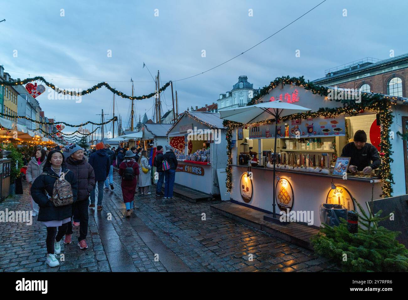 Christmas market in Copenhagen, Denmark Stock Photo - Alamy