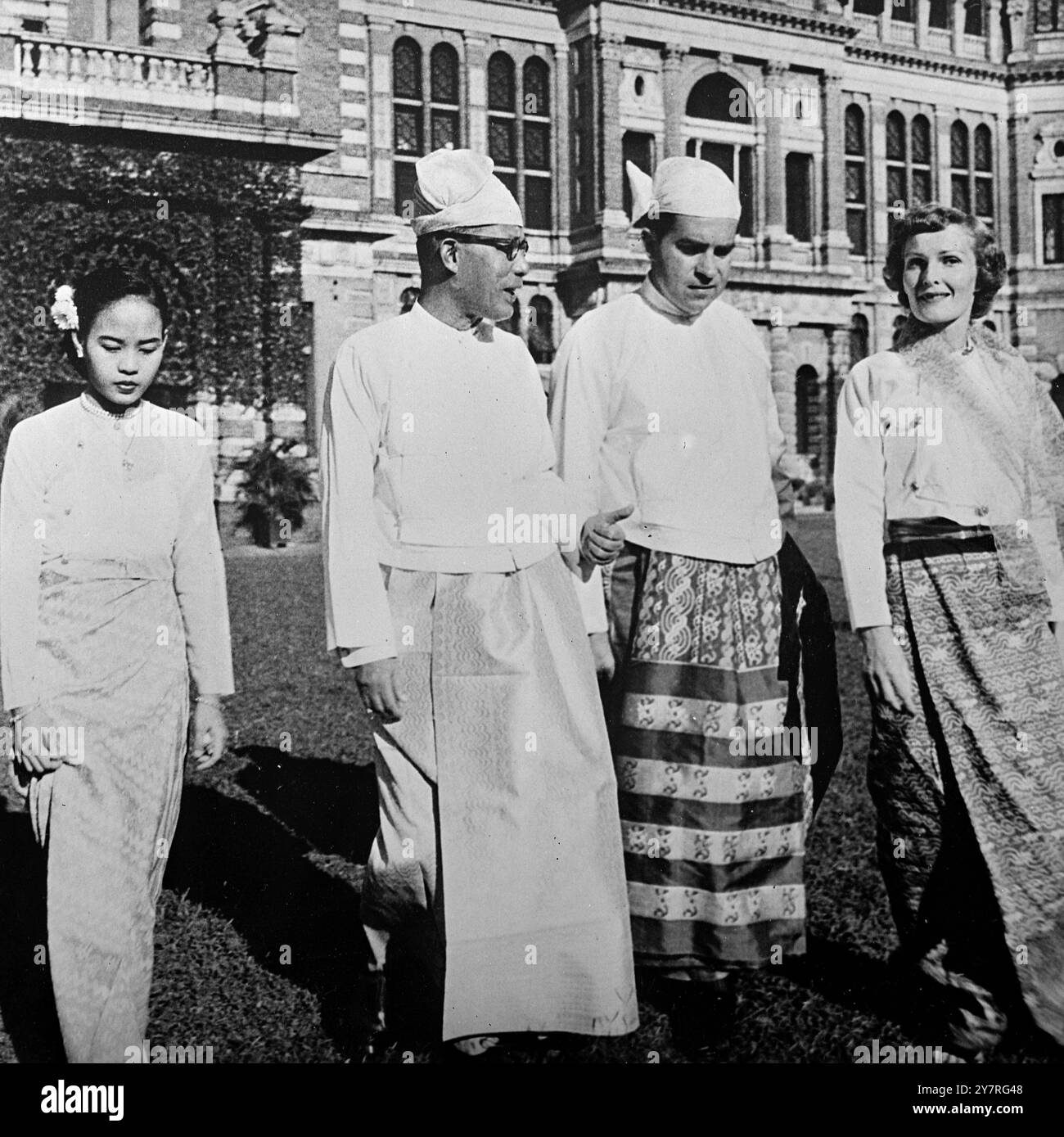 U.S. Vice President crosses Burmese style. On January 12, 1953, U.S ...