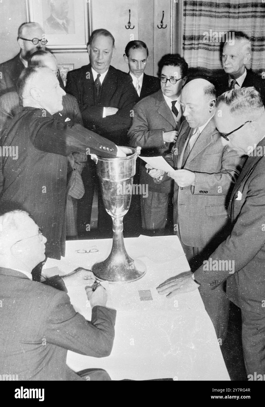 Football tournament draw Black and White Stock Photos & Images - Alamy