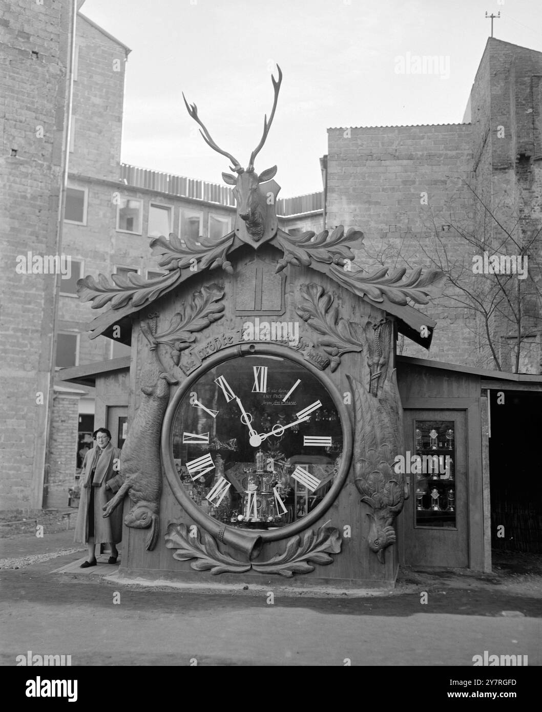 Worlds largest cuckoo clock Black and White Stock Photos & Images - Alamy