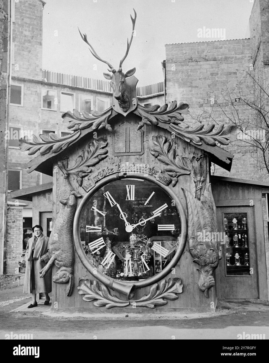 Worlds largest cuckoo clock Black and White Stock Photos & Images - Alamy