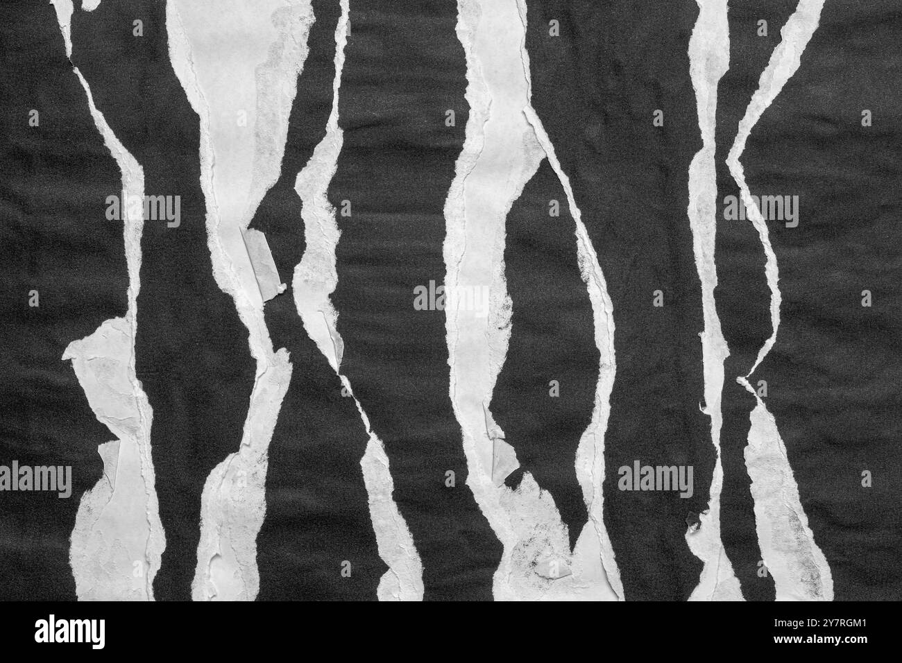 Black and White Torn Paper Collage Style, Ripped Paper Effect, Texture ...