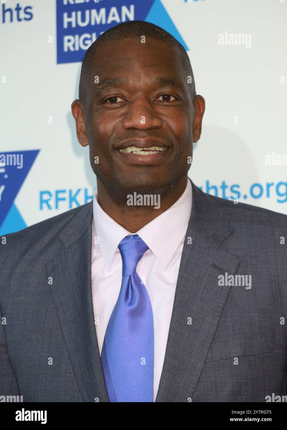 Basketball player Dikembe Mutombo attends the 2014 RFK Ripple Of Hope ...
