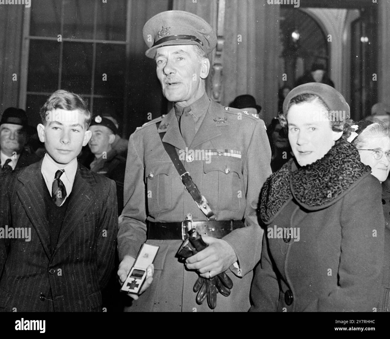 Carne of the Glosters gets his V.C. 27.10.53. Lt. Col. James Power ...