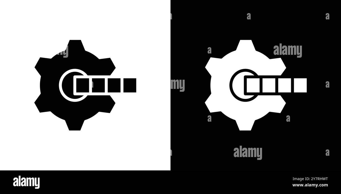 bucket wheel excavator icon vector line logo mark or symbol set ...