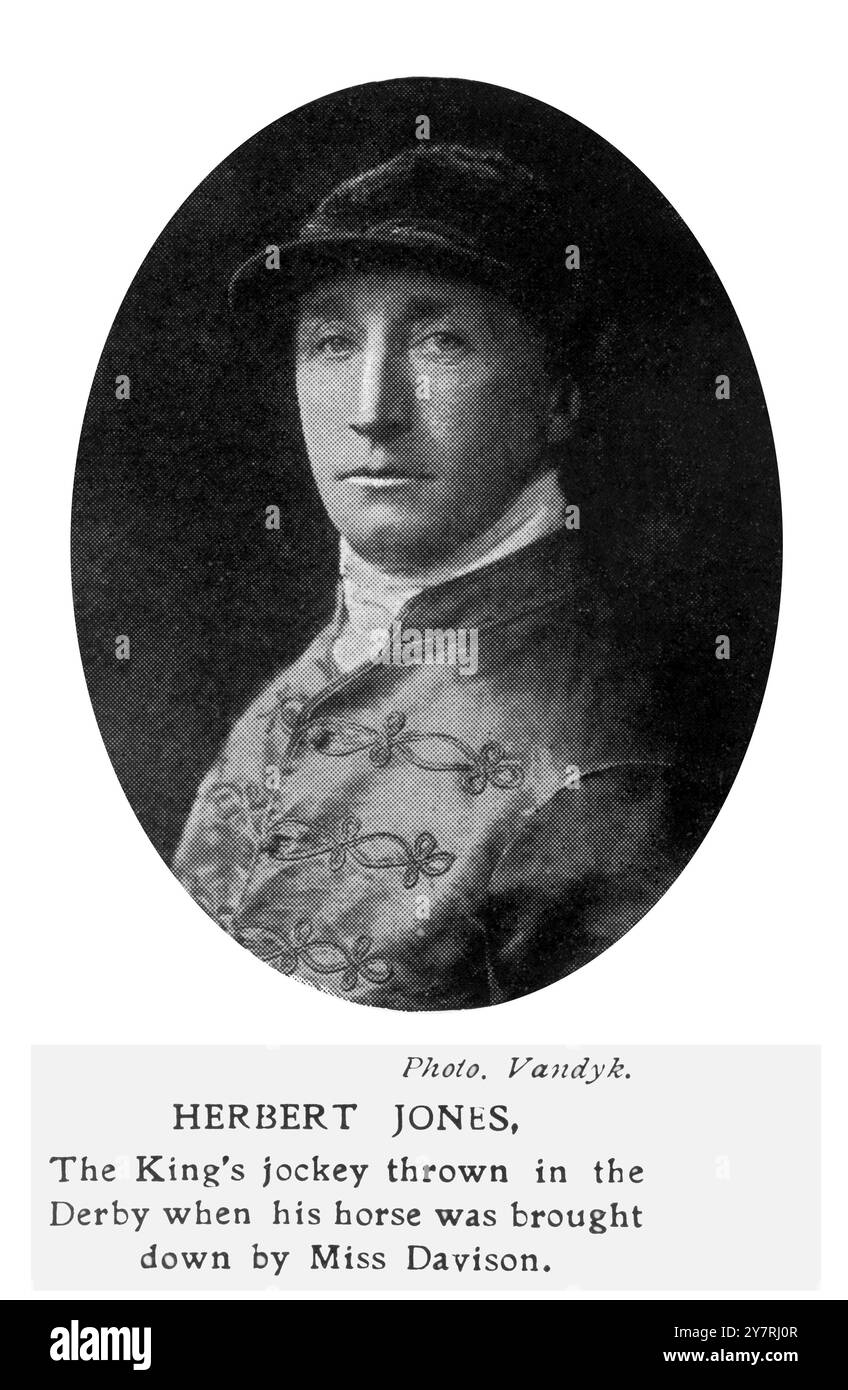 HERBERT JONESKing George V's jockey riding the horse Anmer in the Epsom ...