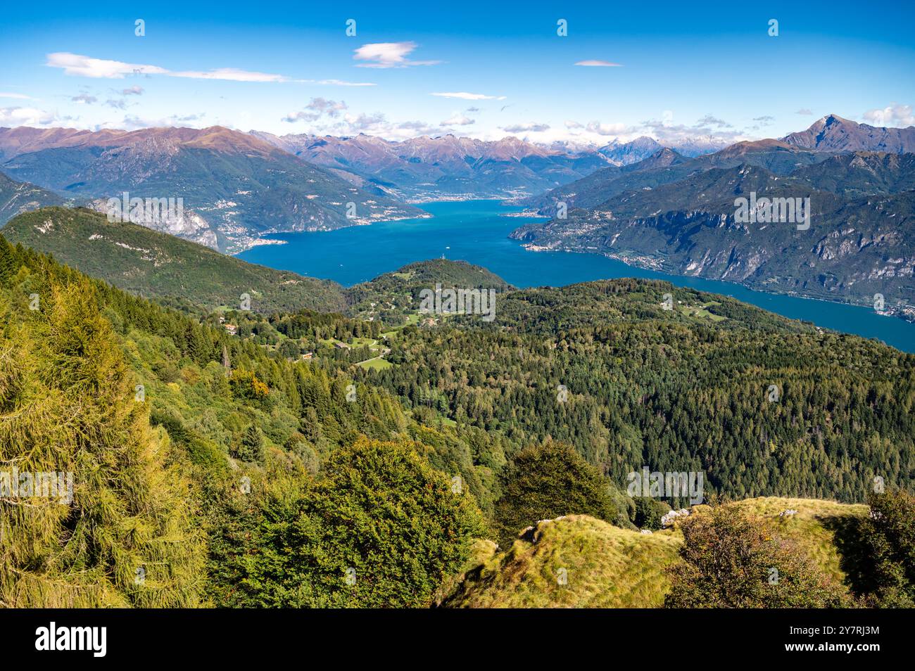 Panorama of Lake Como, photographed in autumn from Monte San Primo ...