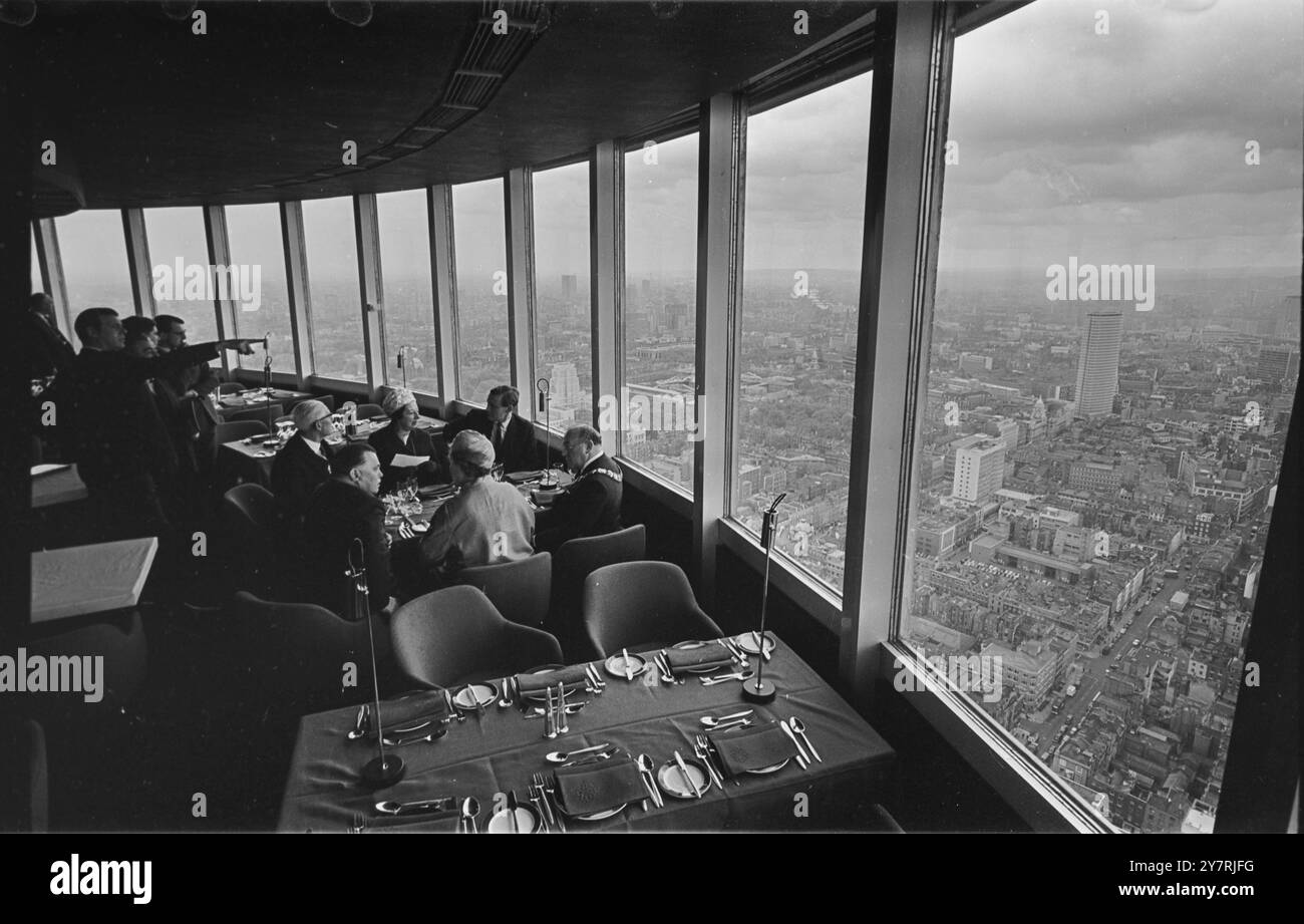 The revolving restaurant at the top of Britain's tallest building. The ...