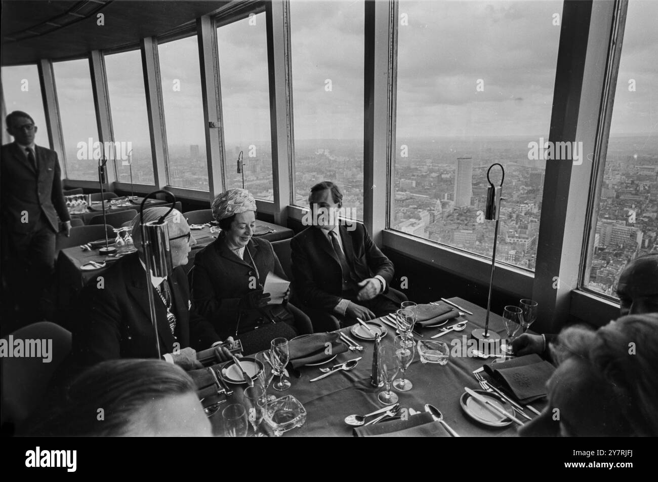 The revolving restaurant at the top of Britain's tallest building. The ...