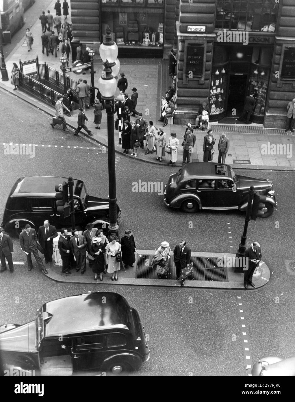 Aerial view of the busy street of Piccadilly, London, England, UK12 ...