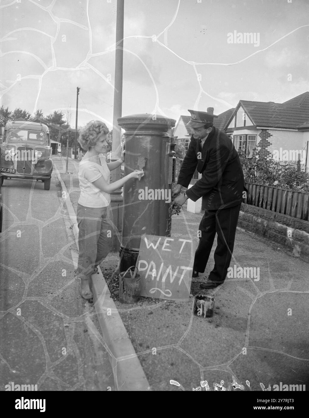 1950s telephone box hi-res stock photography and images - Alamy