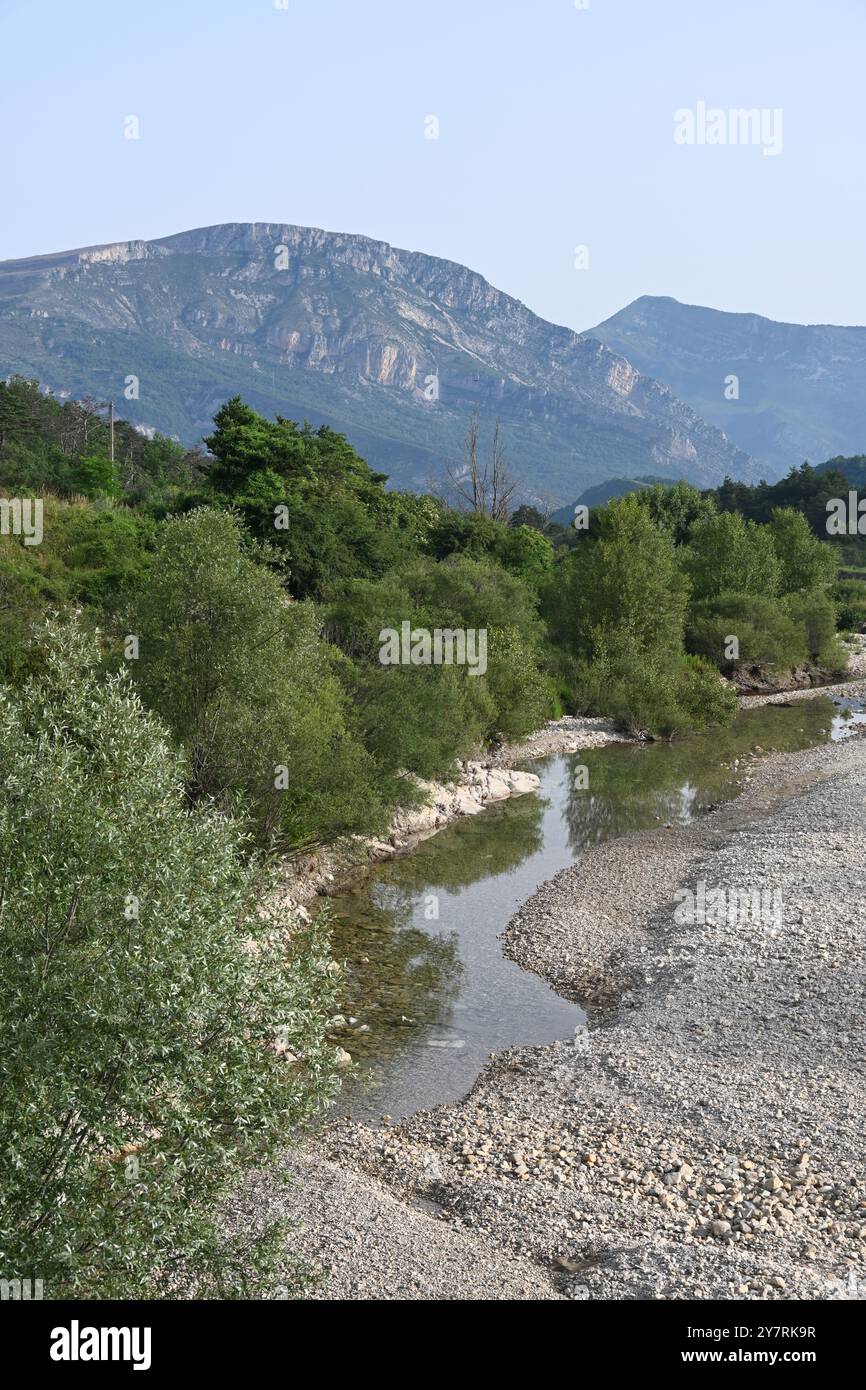 River Le Jabron at Trigance in the Verdon Regional Park Var Provence ...