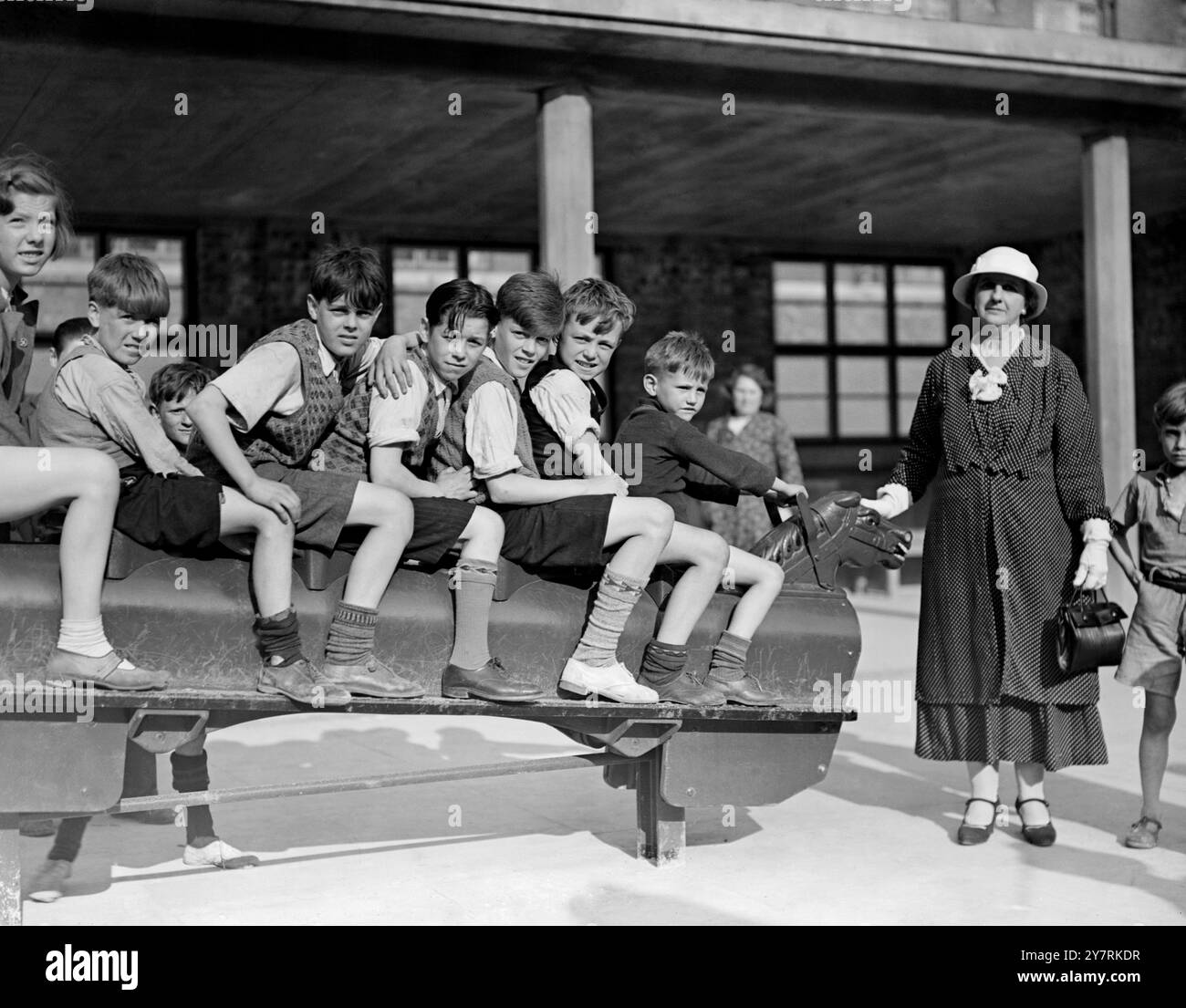 Children's playground.20 July 1938 Stock Photo - Alamy