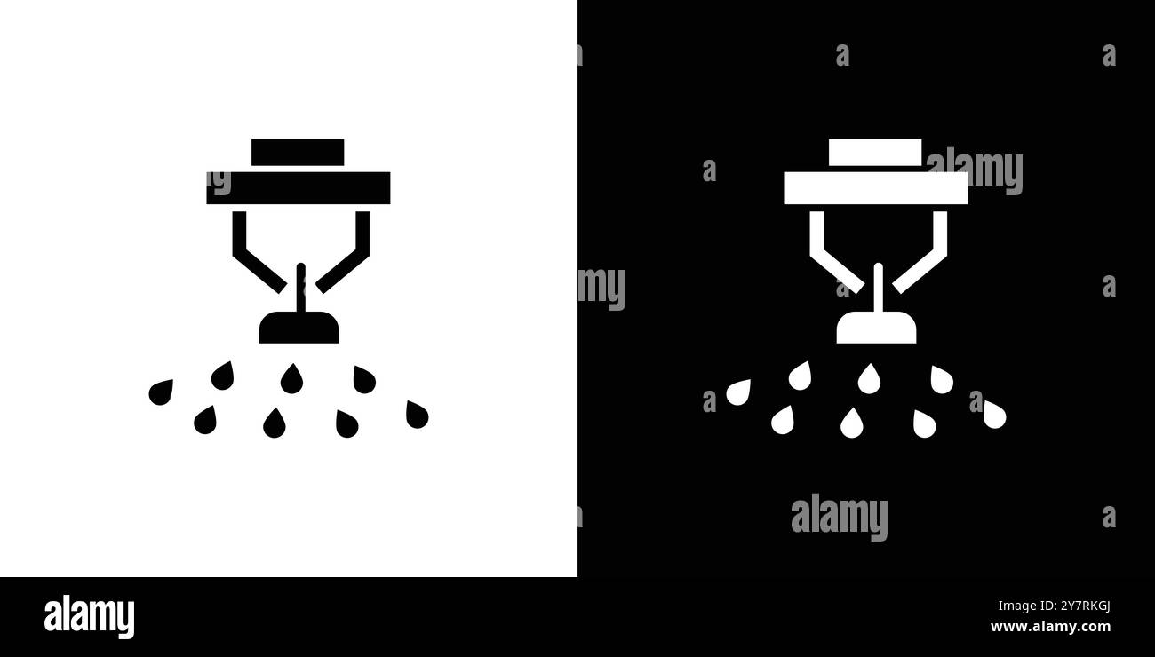 fire sprinkler icon vector line logo mark or symbol set collection ...