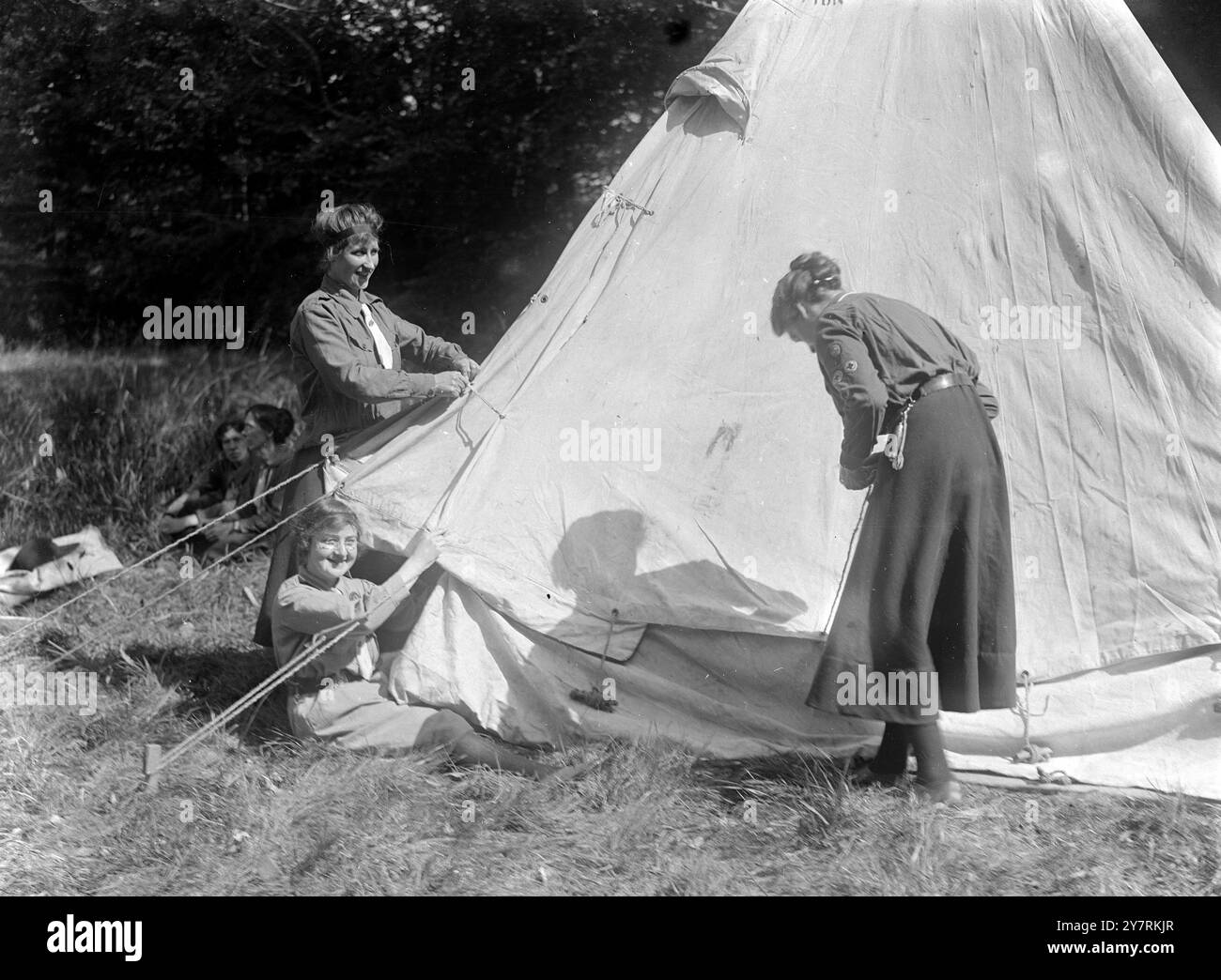 Girl Guides Camp in the New Forest May 1921 Stock Photo - Alamy