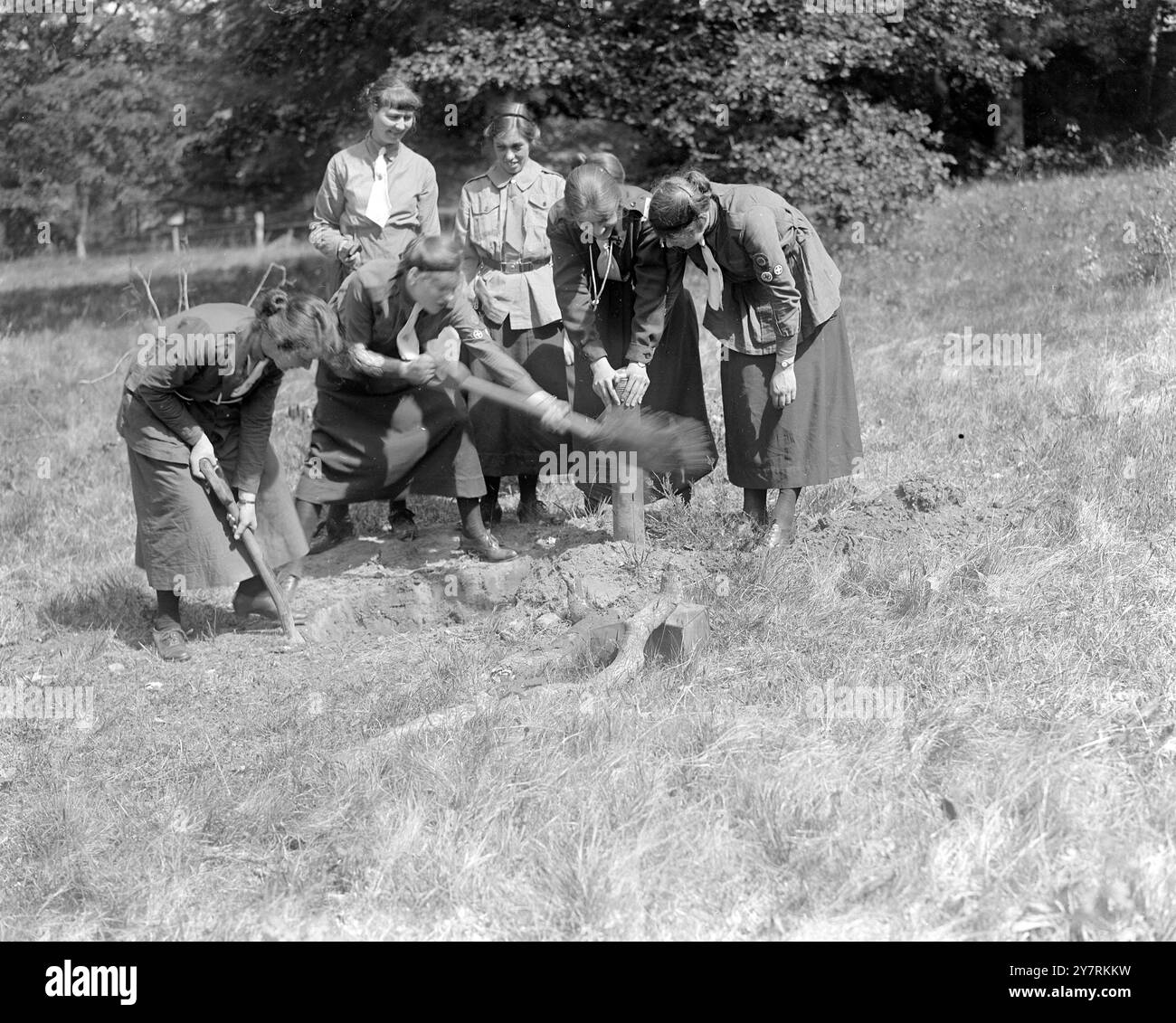 Girl Guides Camp in the New Forest May 1921 Stock Photo - Alamy