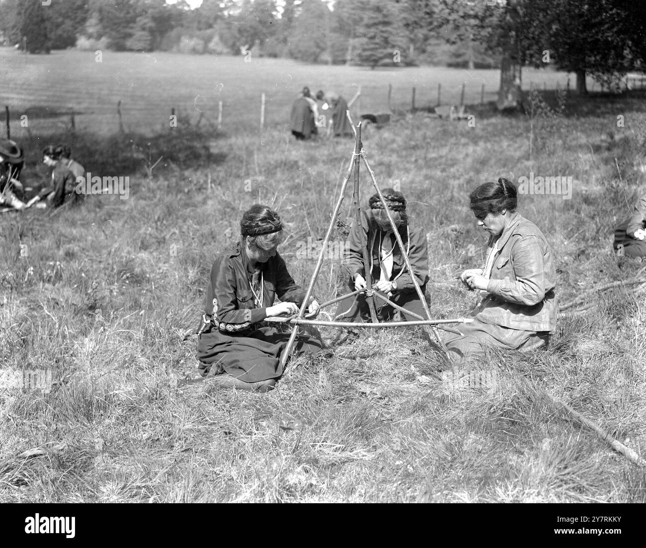 Girl Guides Camp in the New Forest May 1921 Stock Photo - Alamy