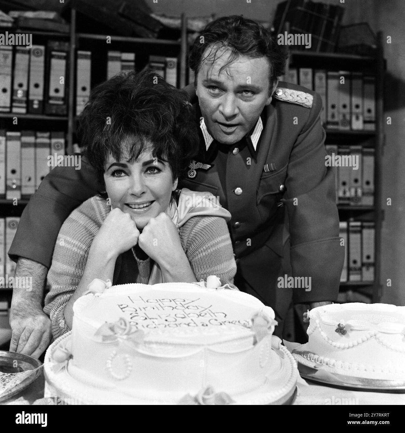 A Happy Birthday Smile From Actress ELIZABETH TAYLOR As She Poses With A Happy Birthday Smile From Actress ELIZABETH TAYLOR As She Poses With