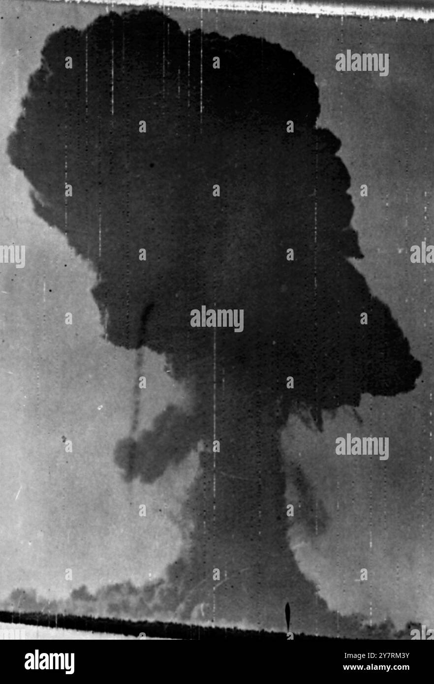 PICTURE BY RADIO. BRITAIN EXPLODES HER FIRST ATOMIC WEAPON ON LAND. 15. ...