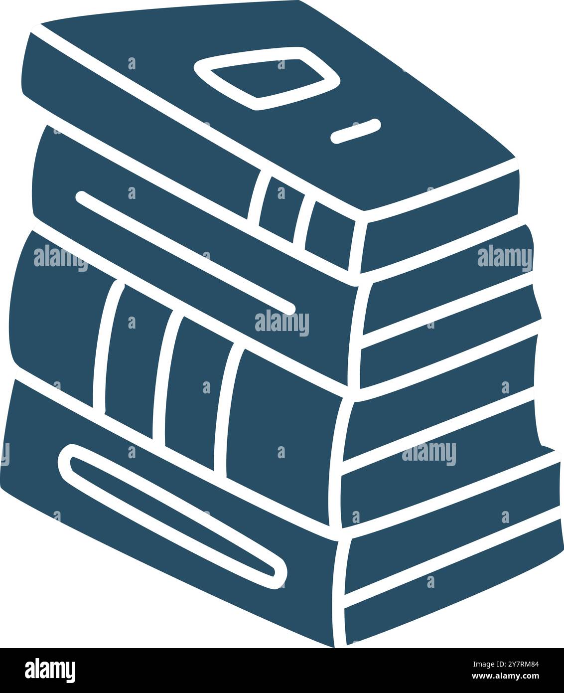 Doodle pile of books icon in minimalistic style. Knowledge symbol Stock ...