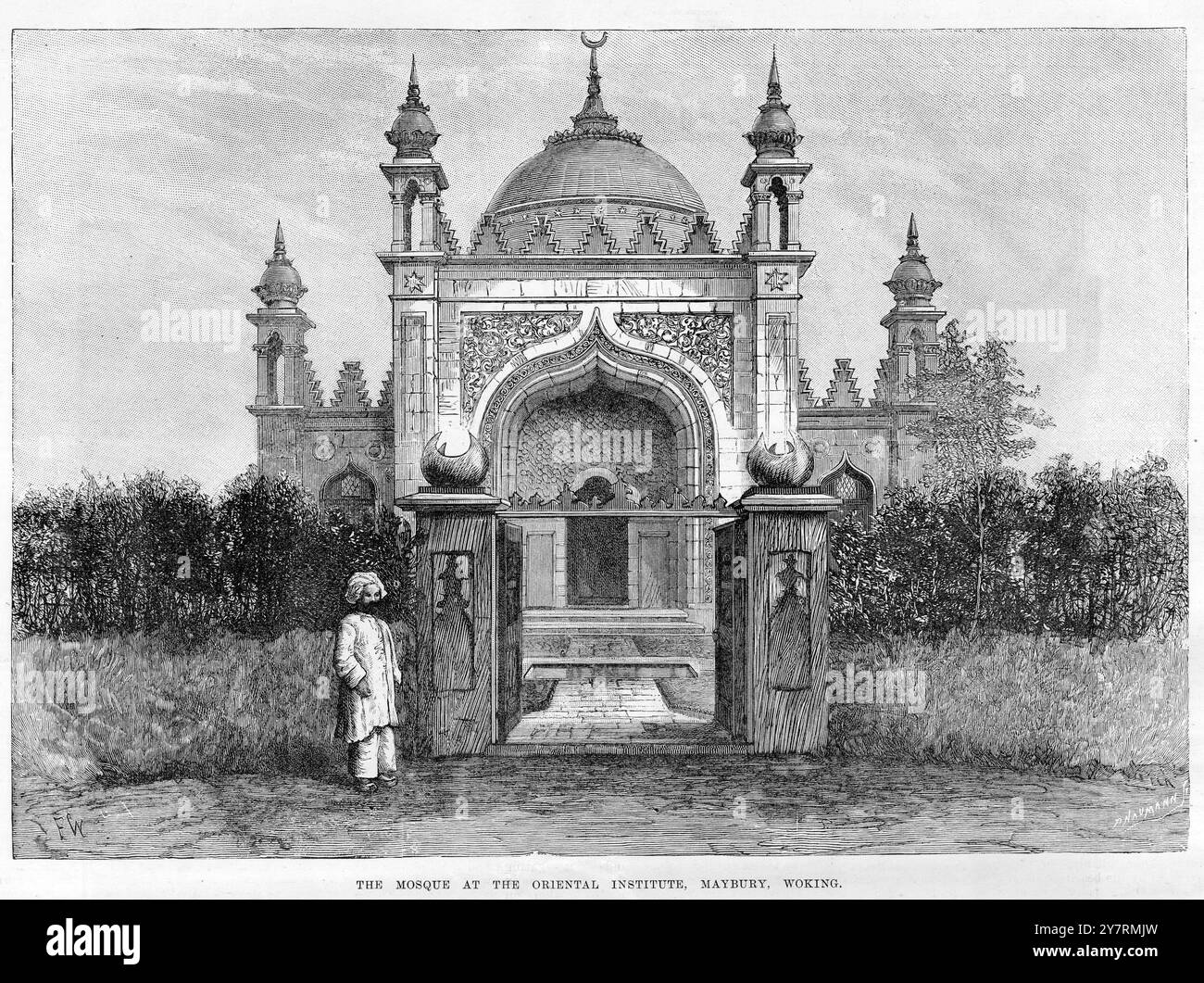 Illustration of the Mosque at the Oriental Institute, Maybury, Woking ...