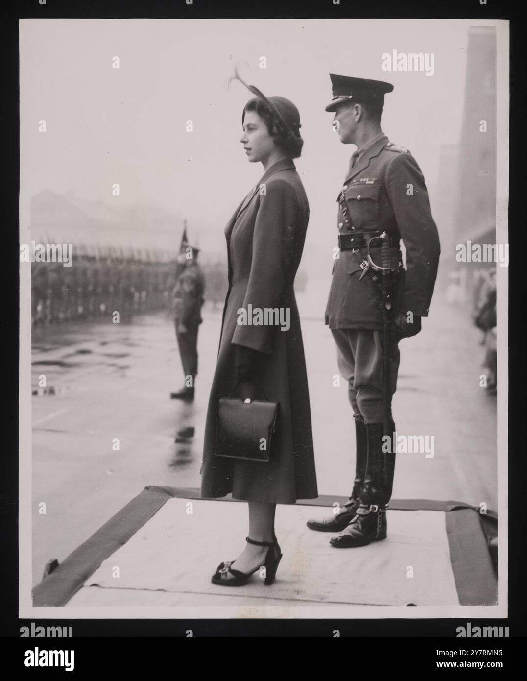 Princess inspects her Guards battalion. - London: Princess Elizabeth ...