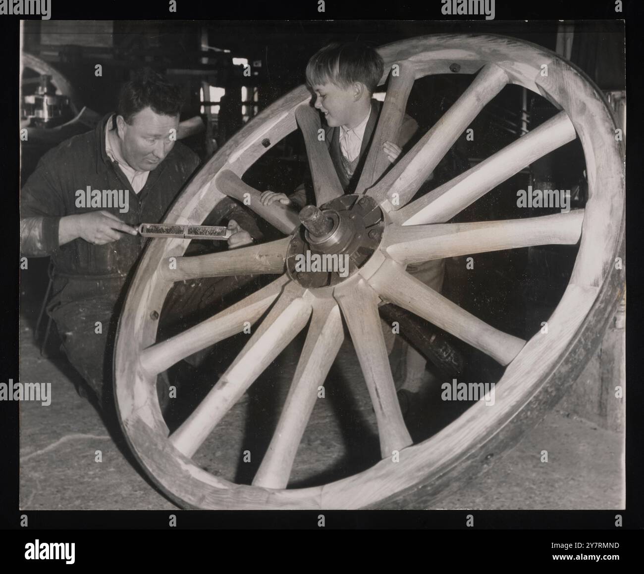 Wheel-Maker at work. - Tudley, Kent: With horse-drawn vehicles becoming ...