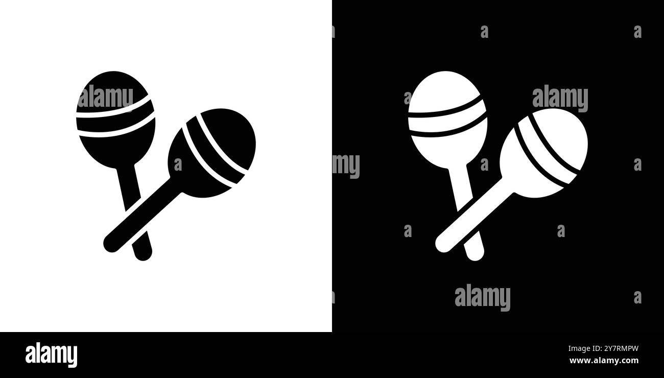 maracas icon vector line logo mark or symbol set collection outline ...