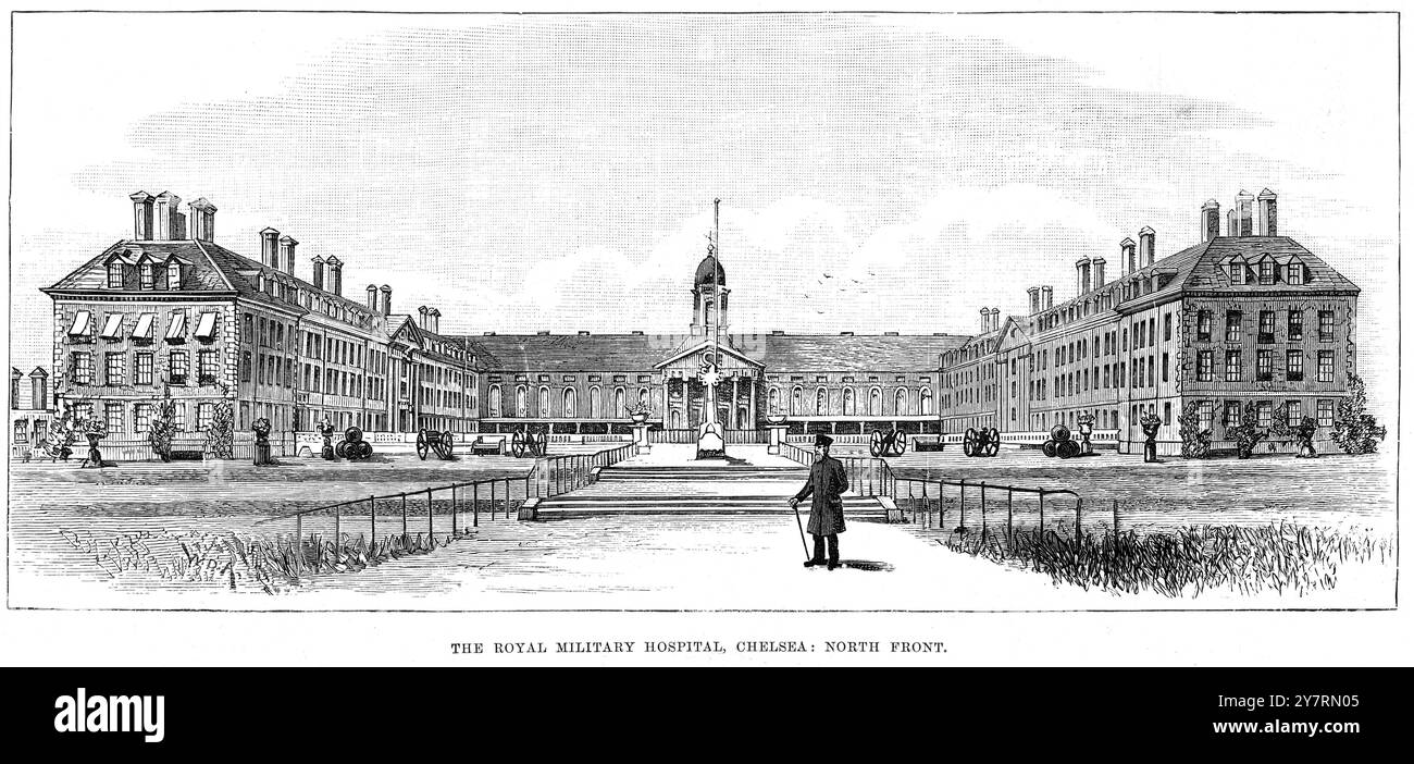 THE ROYAL MILITARY HOSPITAL CHELSEA : NORTH FRONT17 May 1890 Stock ...